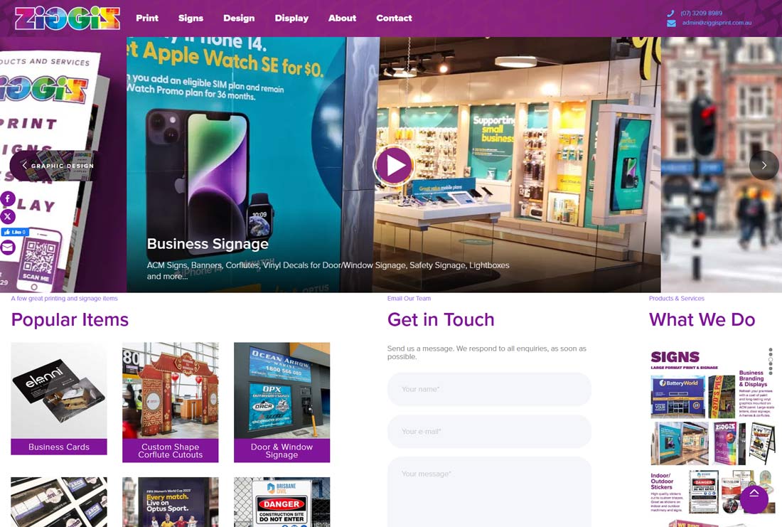 Unique Website Designs - Arch Graphics